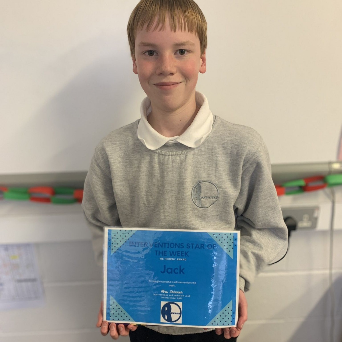 The Rowans AP Academy - Interventions star of the week